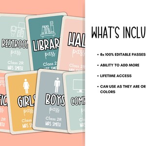 Classroom Hall Pass | Canva Templates, Passes, Bathroom, Restroom ...