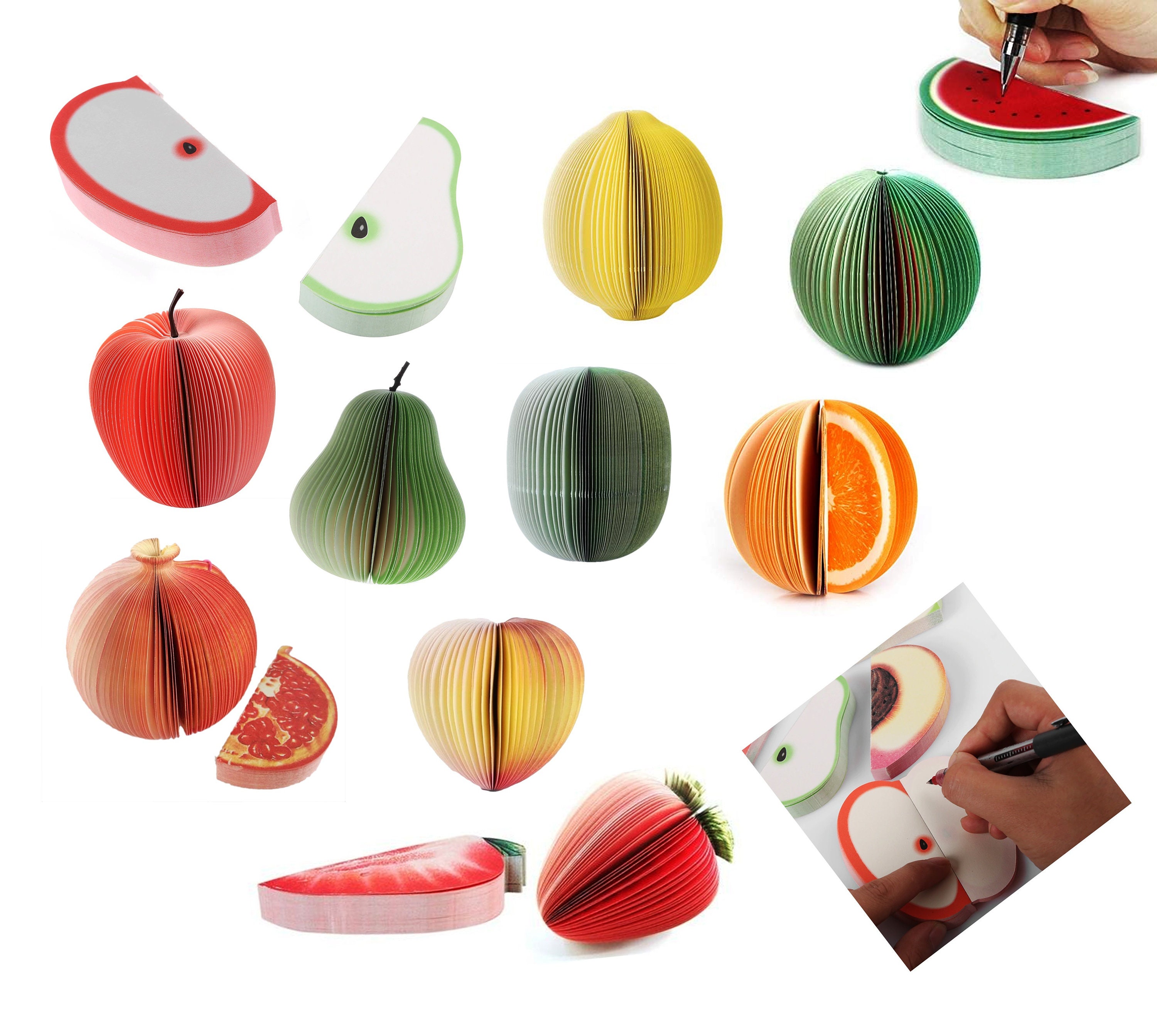 Funny Memo Blocks Sticky Notes fruit Notepad 9 Sets - Etsy