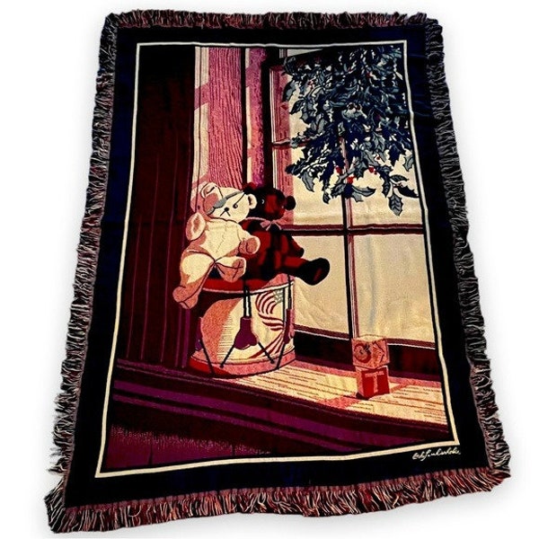 90s Woven Blanket - Etsy