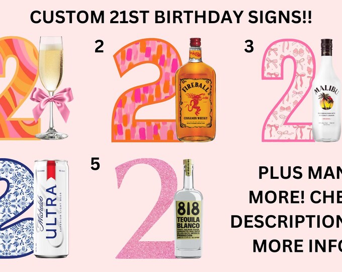 Custom 21st Birthday Sign - Etsy