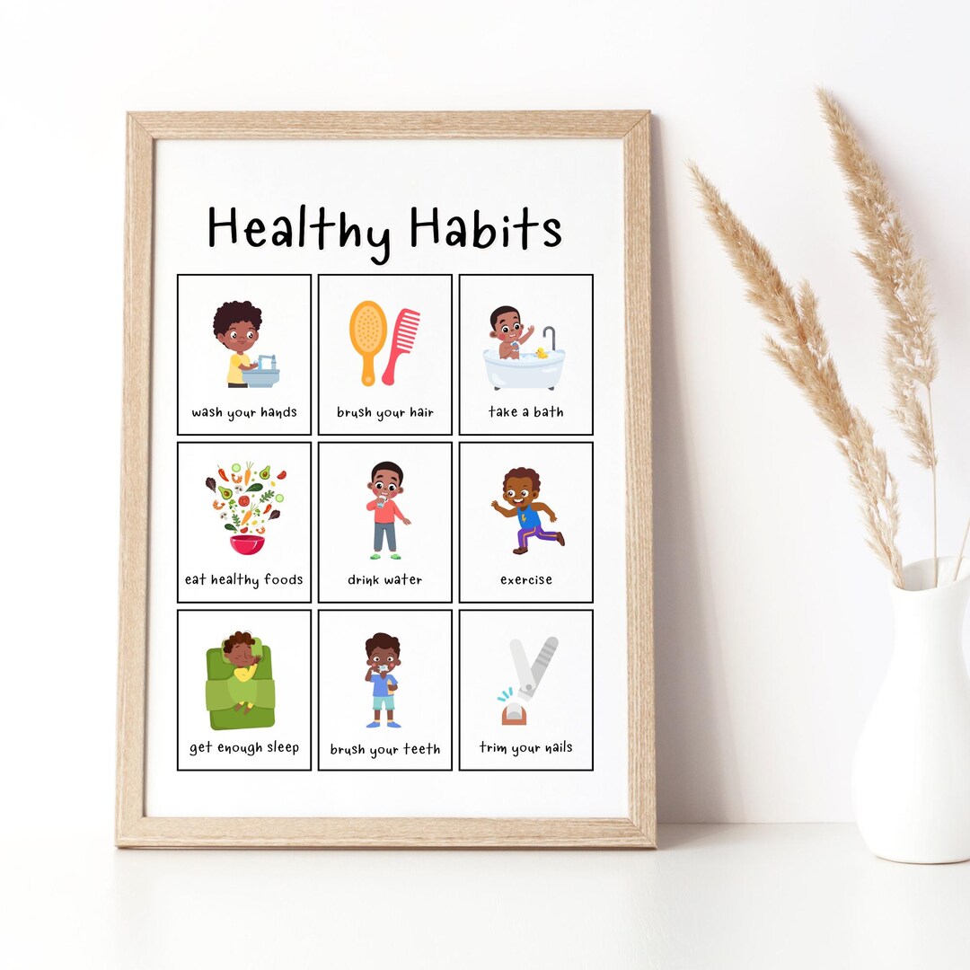 Healthy Habits Checklist, Kids Daily Routine, Daily Checklist, Chore ...