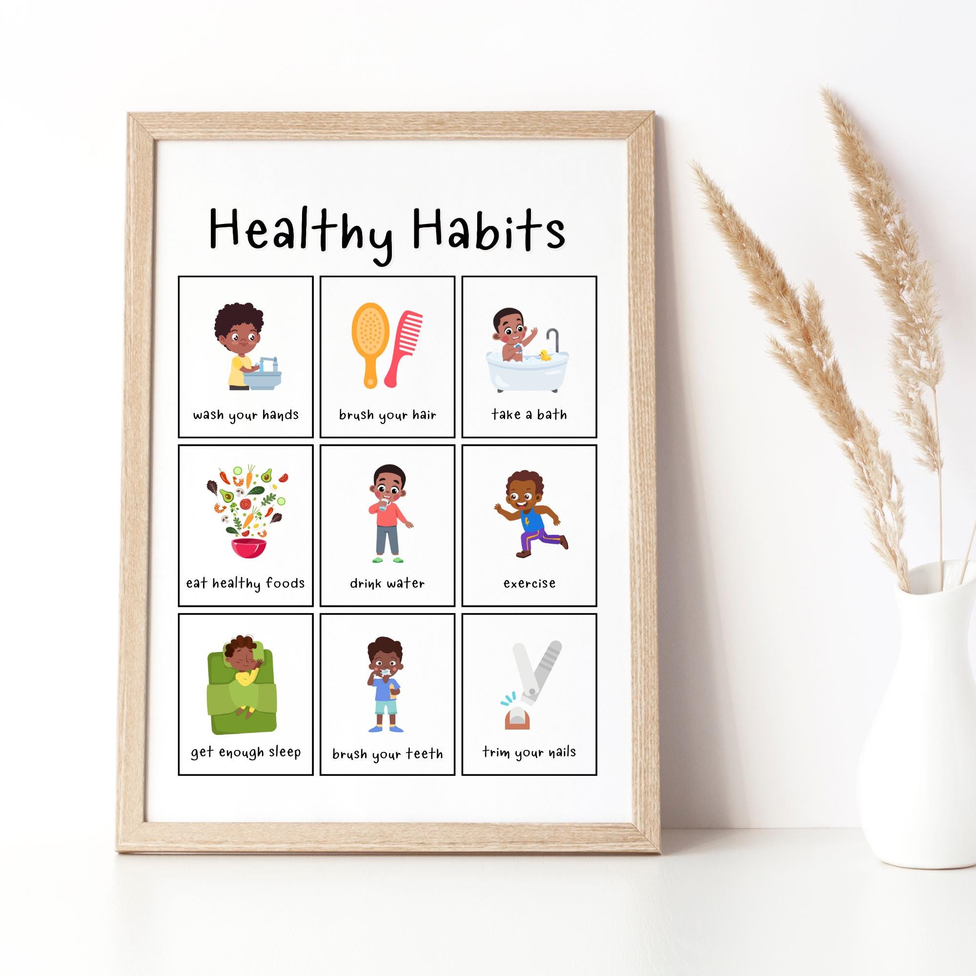 Healthy Habits Checklist, Kids Daily Routine, Daily Checklist, Chore ...