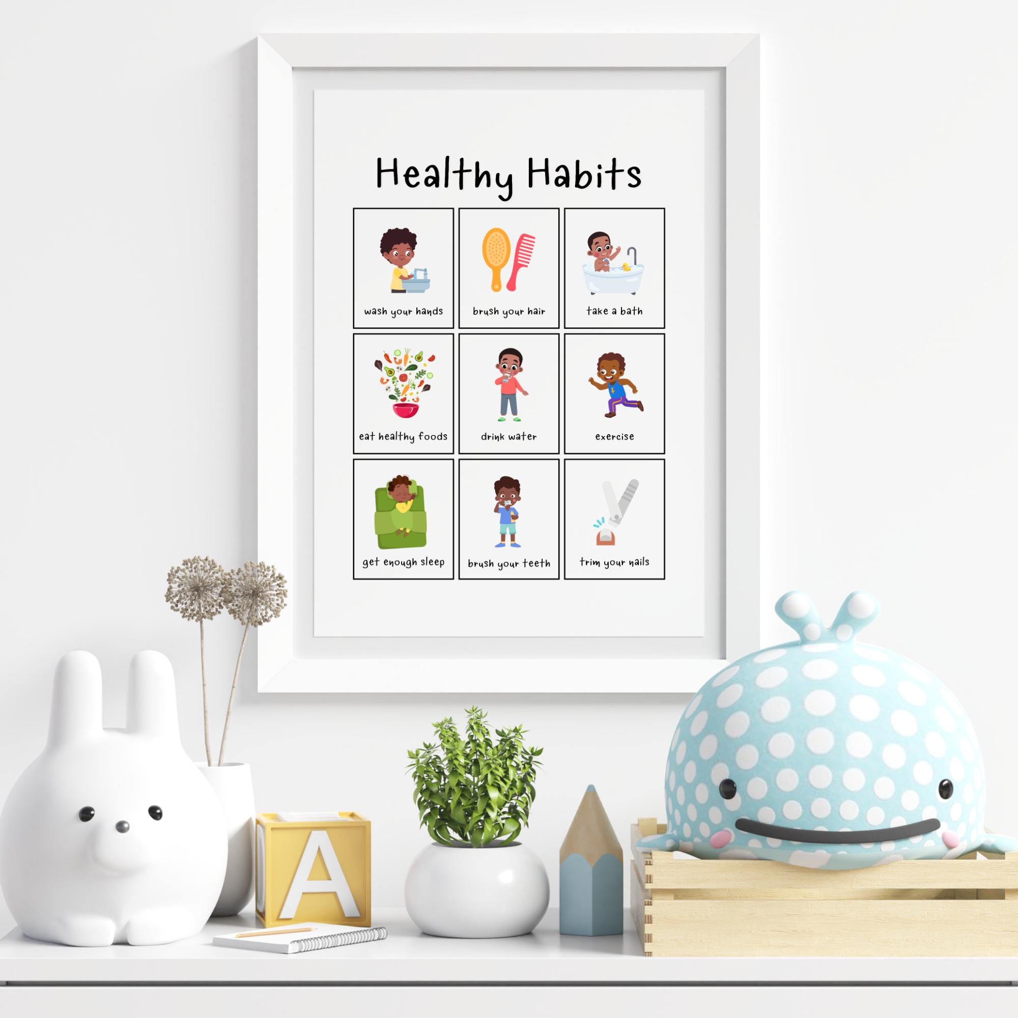 Healthy Habits Checklist, Kids Daily Routine, Daily Checklist, Chore ...