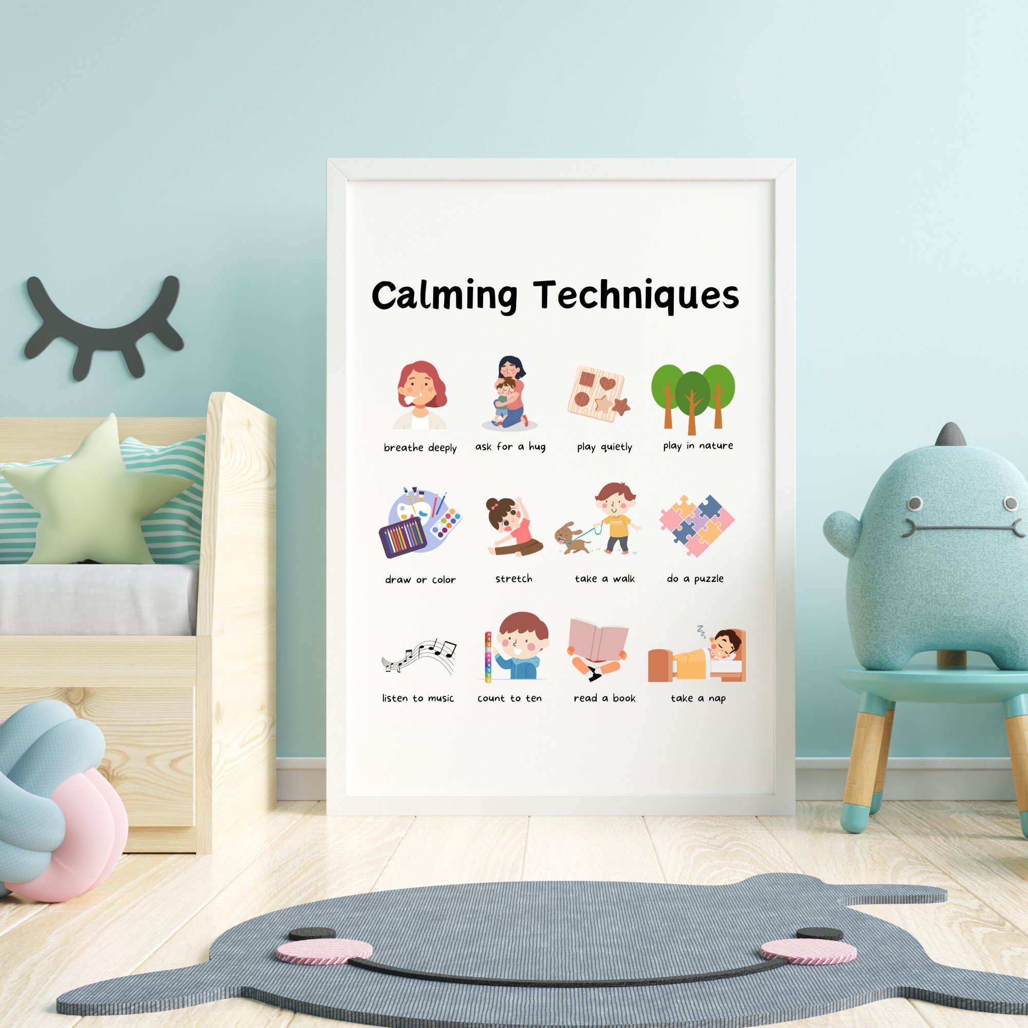 Calming Techniques Poster, Calm Down Corner, Calm Kids, Home School ...