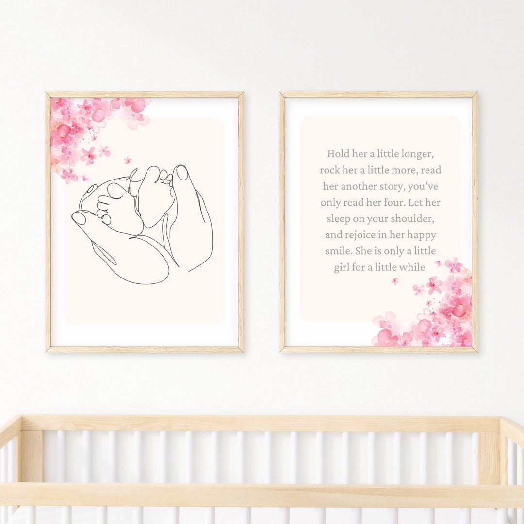 Digital Prints, Baby Girl Gifts, Wall Decor, Digital Poster, Baby Girl ...