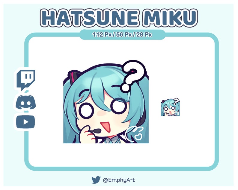 Hatsune Miku Emotes / Stickers for Twitch / Discord / Youtube ...