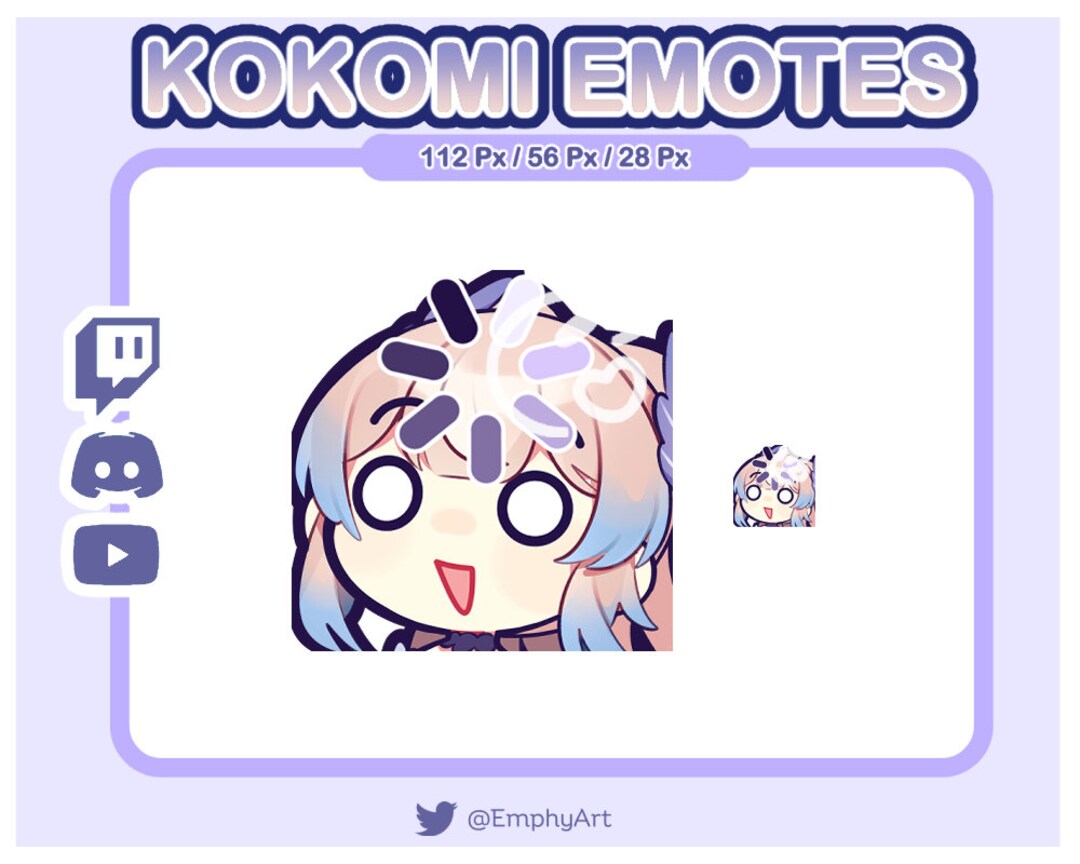 Genshin Impact Kokomi Loading Emote / Stickers for Twitch / Discord ...