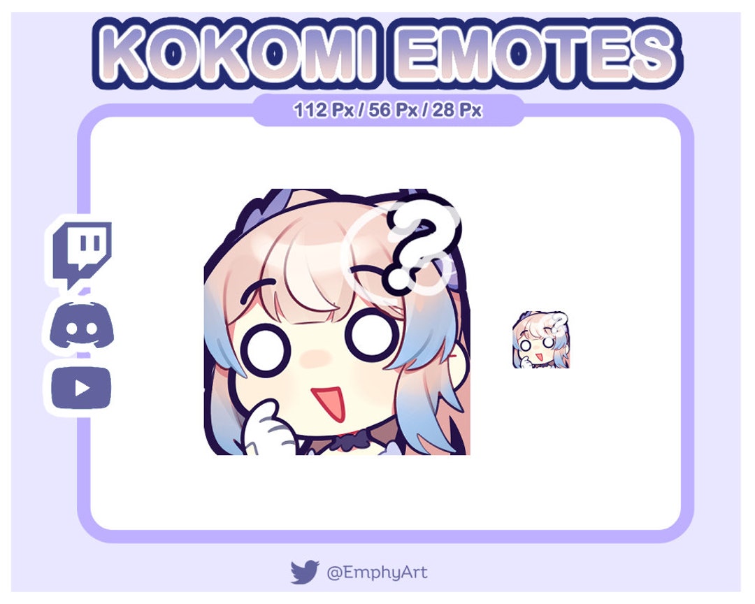 Genshin Impact Kokomi Confused Emote / Stickers for Twitch / Discord ...