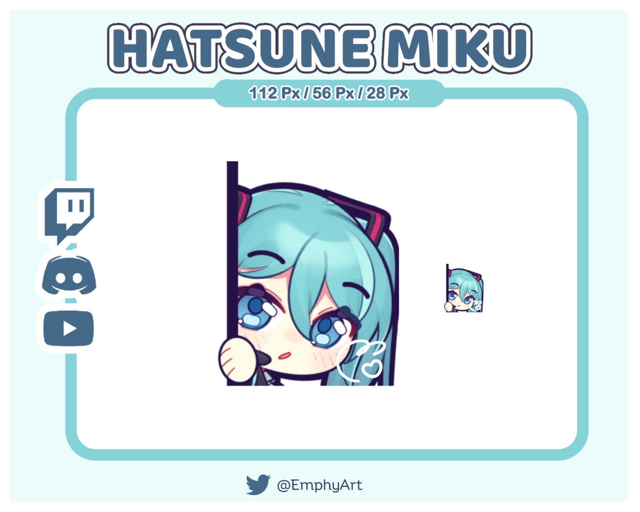 Hatsune Miku Emotes / Stickers for Twitch / Discord / Youtube ...
