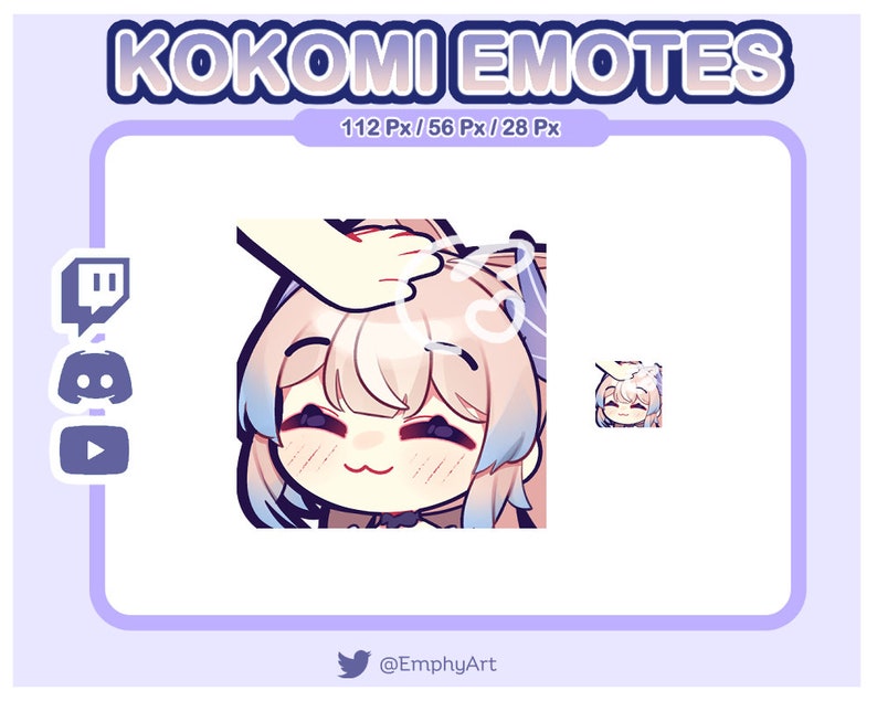Genshin Impact Kokomi Pat Emote / Stickers for Twitch / - Etsy