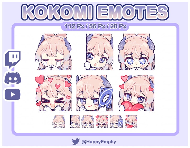Genshin Impact Kokomi Emotes / Stickers para twitch / Discord / YouTube ...