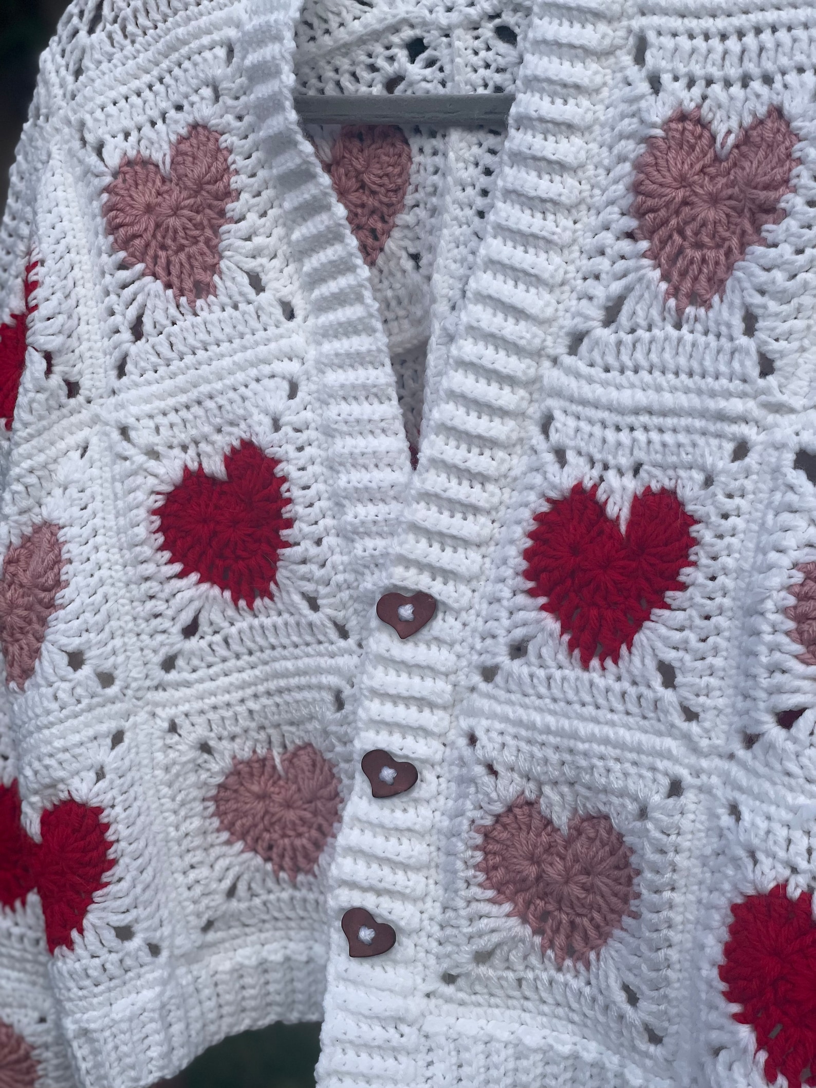 Heart Granny Square Cardigan Crochet Pattern (pattern Only) - Etsy