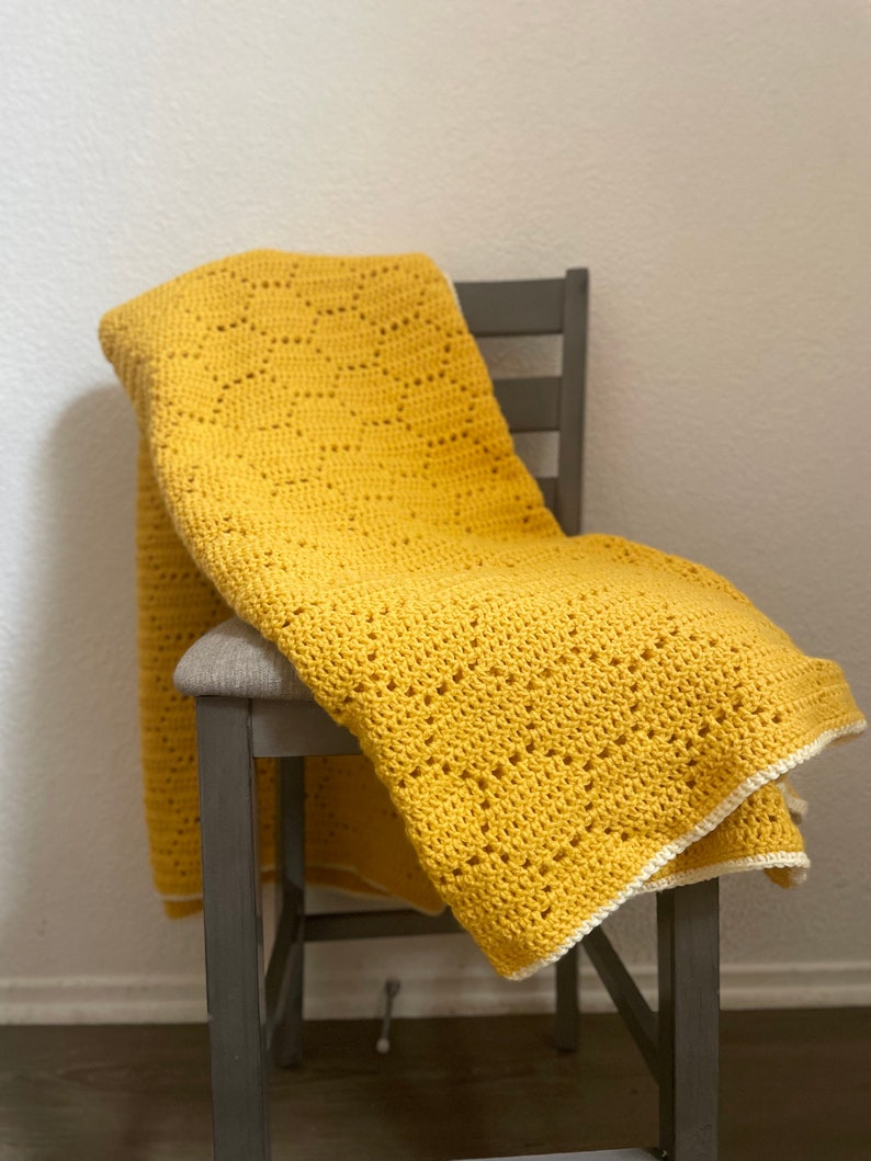 Honeycomb Blanket Crochet Pattern (pattern Only) - Etsy