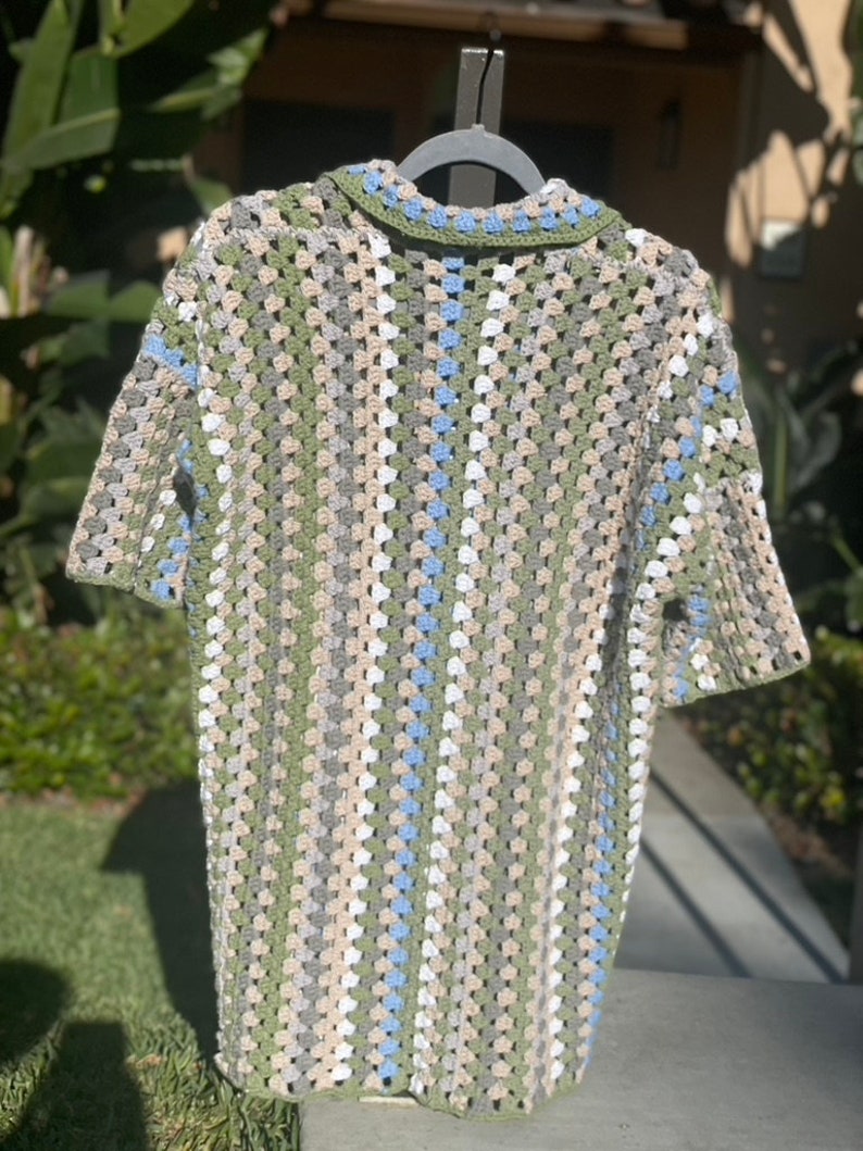 Granny Stripe Polo Crochet Pattern (pattern Only) - Etsy