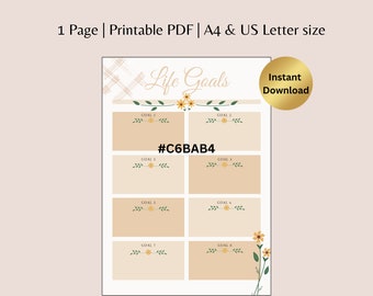 ULTIMATE Bucket List Printable Planner Journal, Life Goals Travel ...