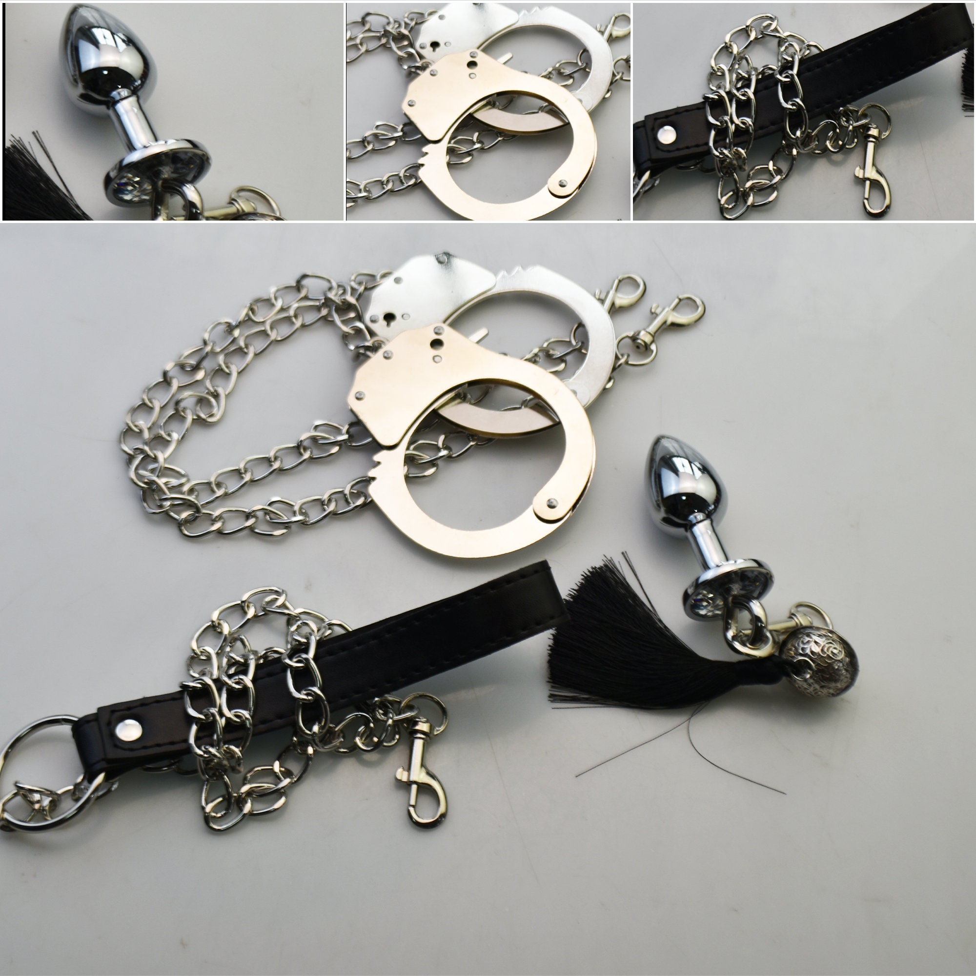 Handcuff Anal Plug Butt Bondage Metal Restraint Fetish Sm Bdsm Etsy