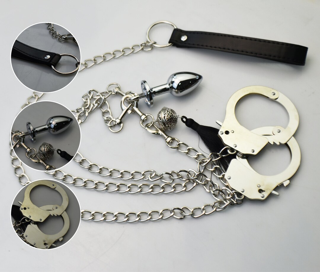 Handcuff Anal Plug Butt Bondage Metal Restraint Fetish Sm Bdsm Etsy