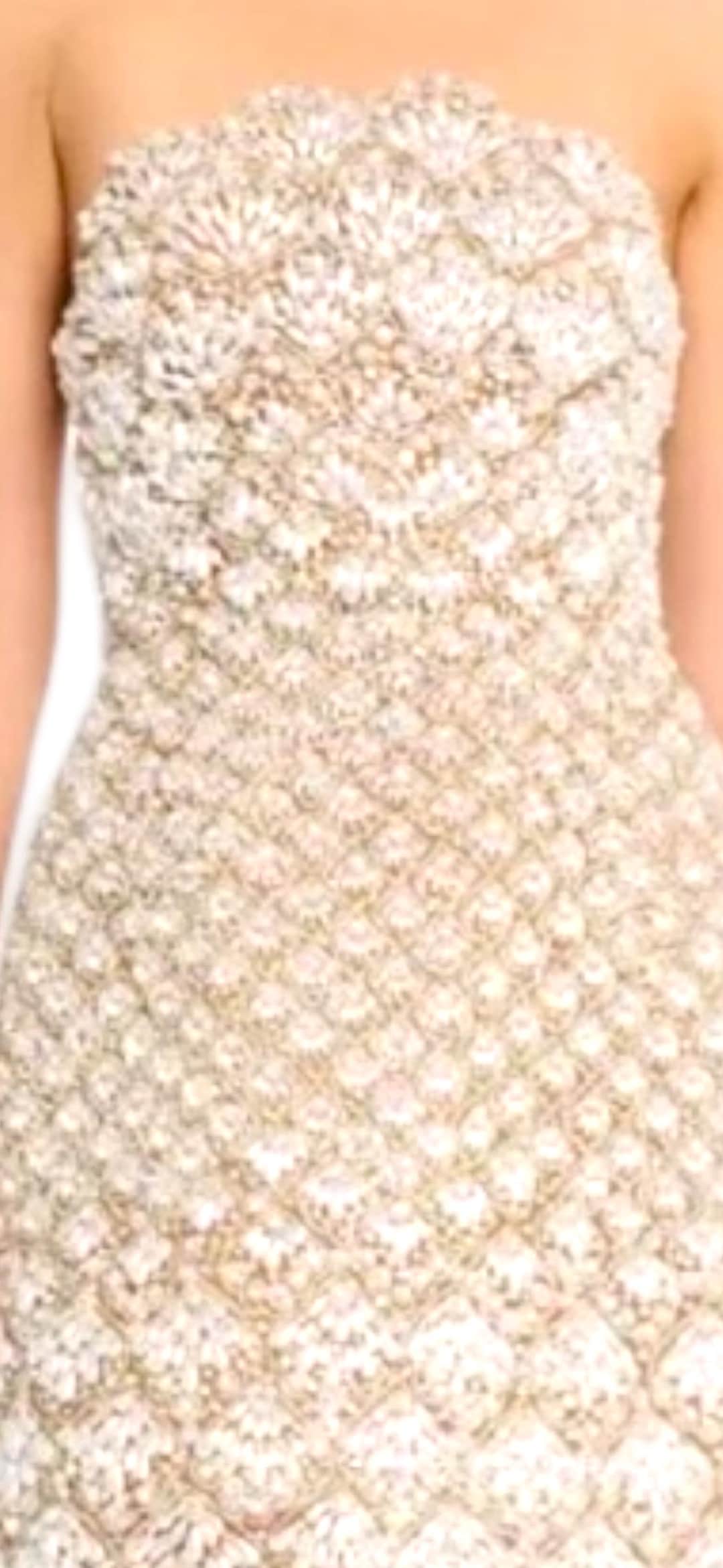 Mini Oscar Inspired Custom Mad Dress Hand Embroidery Dress for Wedding ...