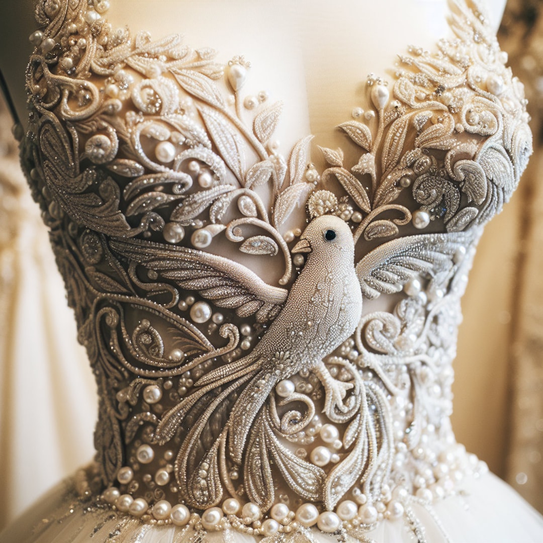 Ellie Saab Inspired Exquisite Couture Hand Embroidery Corset Bridal ...