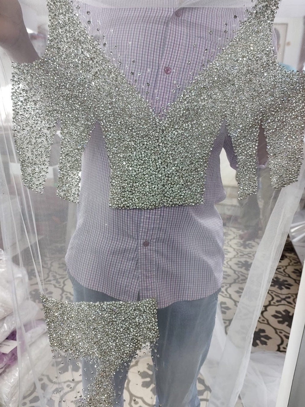 All Over Crystal Swarovski Rhinestone Exquisite Haute Couture Hand ...