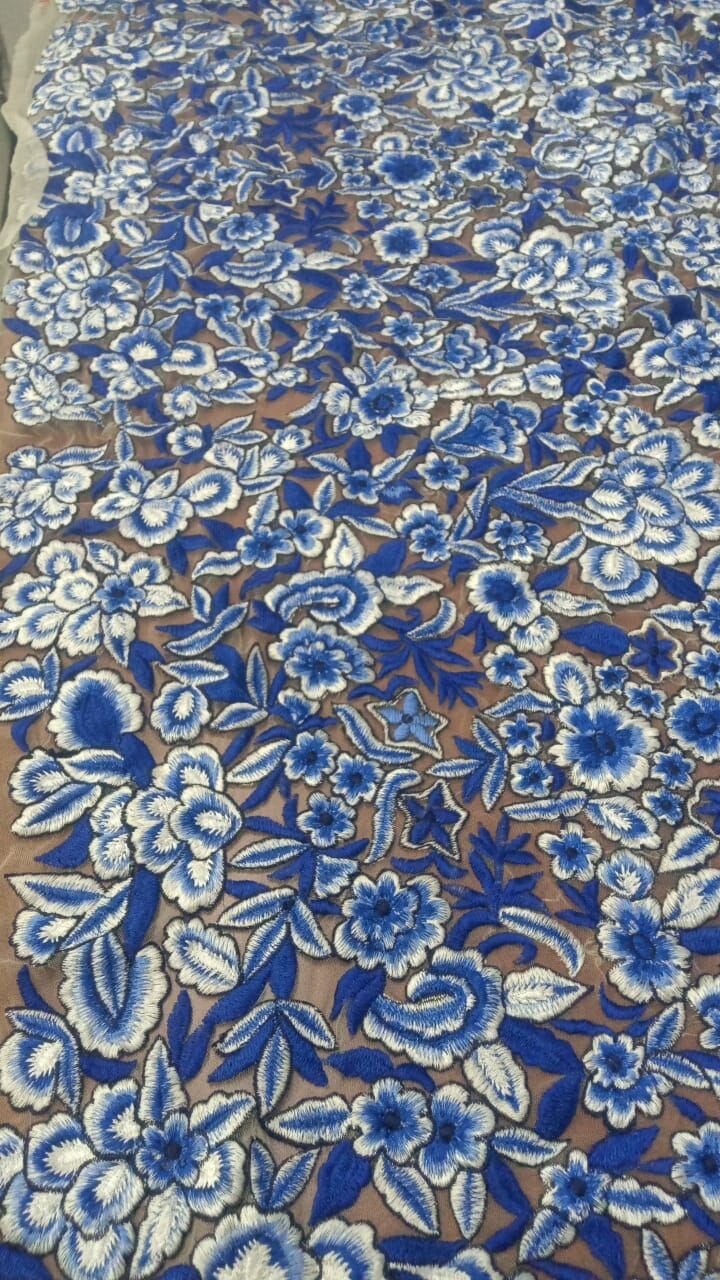 Blue Oscar De La Renta Inspired Fabric - Etsy
