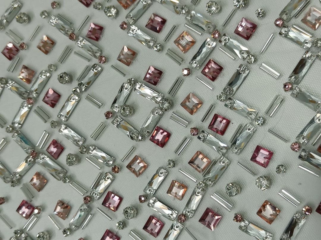 Panel Hand Embroidery With Glass Crystals and Stones ( for Dress From ...