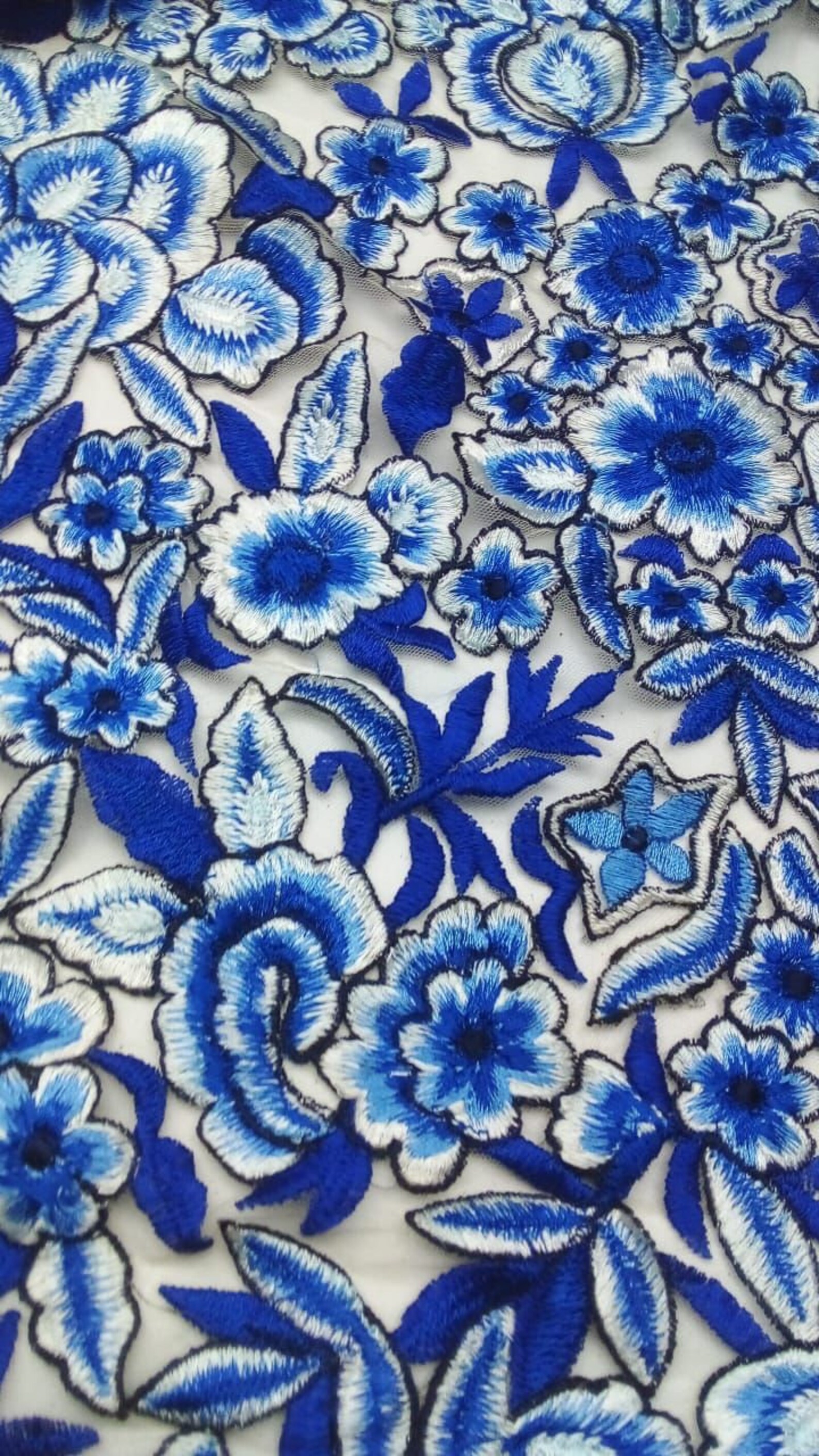 Blue Oscar De La Renta Inspired Fabric - Etsy