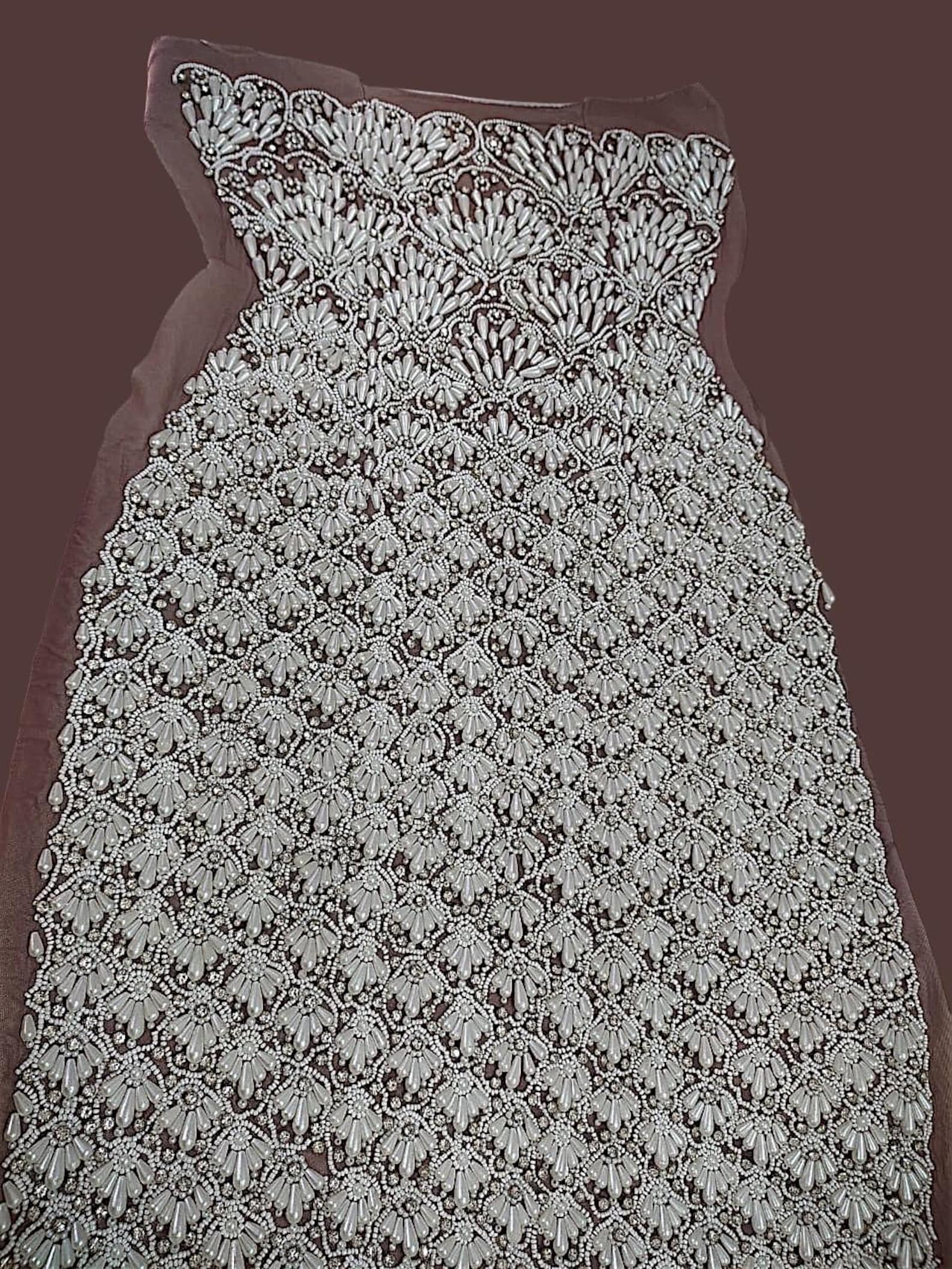 Mini Oscar Inspired Custom Mad Dress Hand Embroidery Dress for Wedding ...