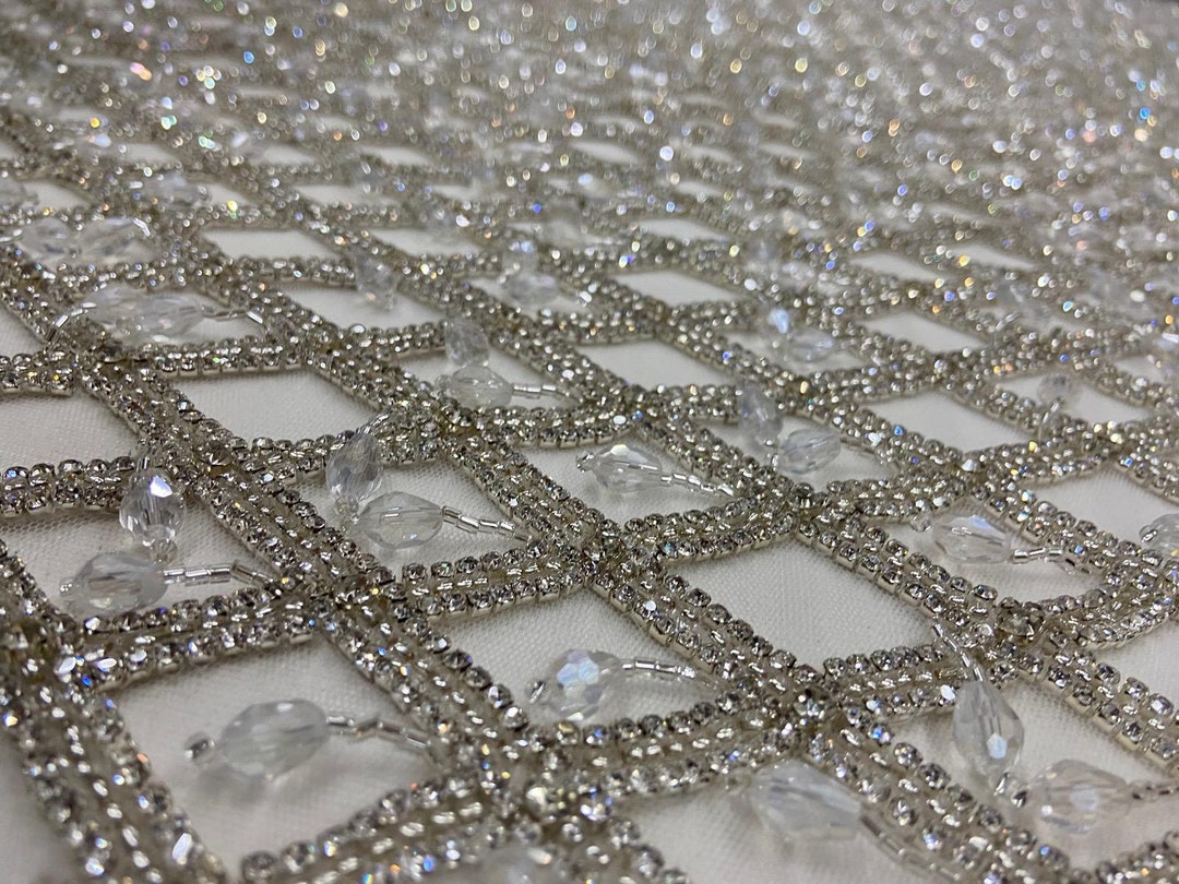 Crystal Rhinestone Fabric, Zuhair Haute Couture Wedding Dress, Evening ...