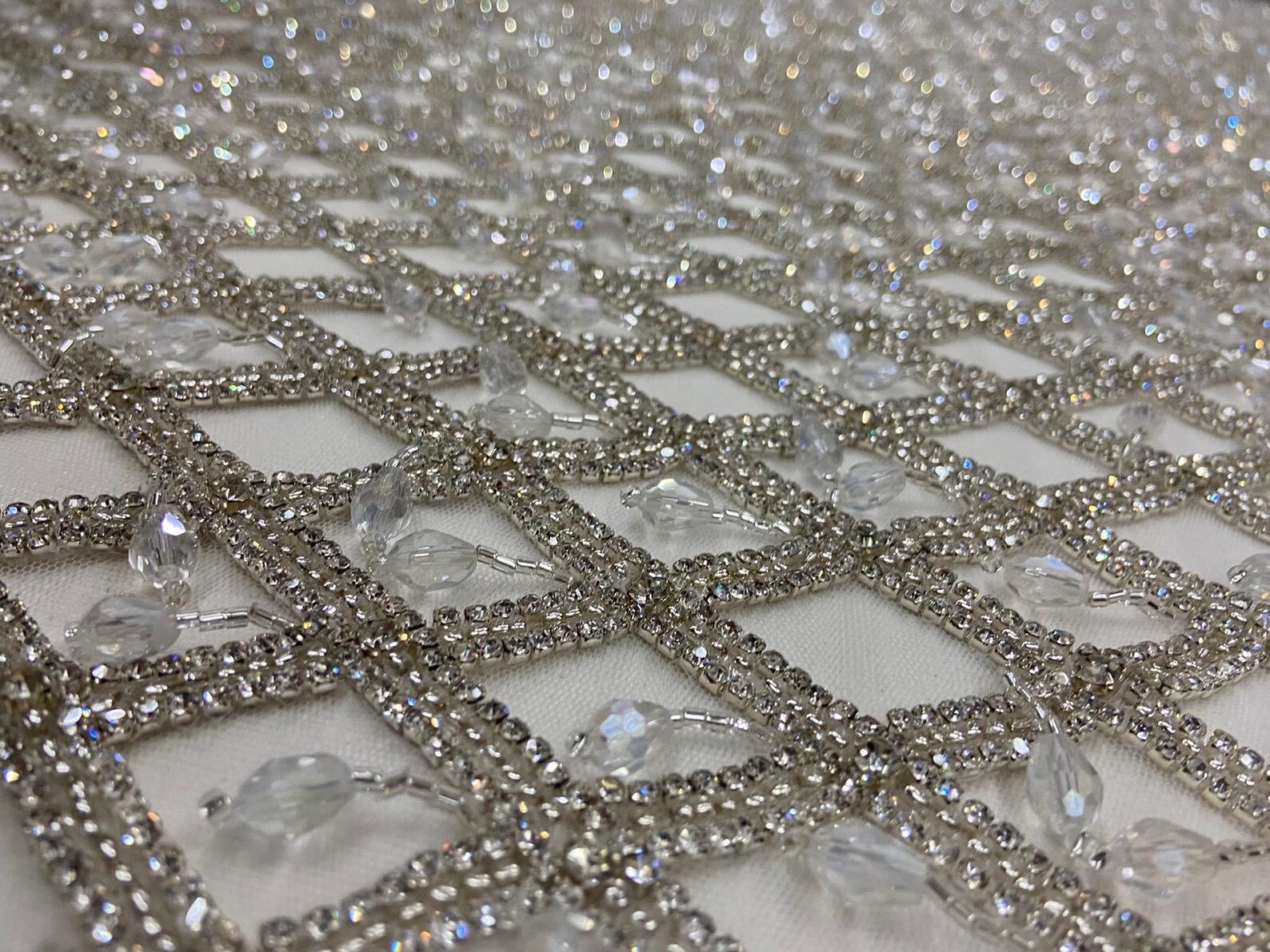 Crystal Rhinestone Fabric, Zuhair Haute Couture Wedding Dress, Evening ...