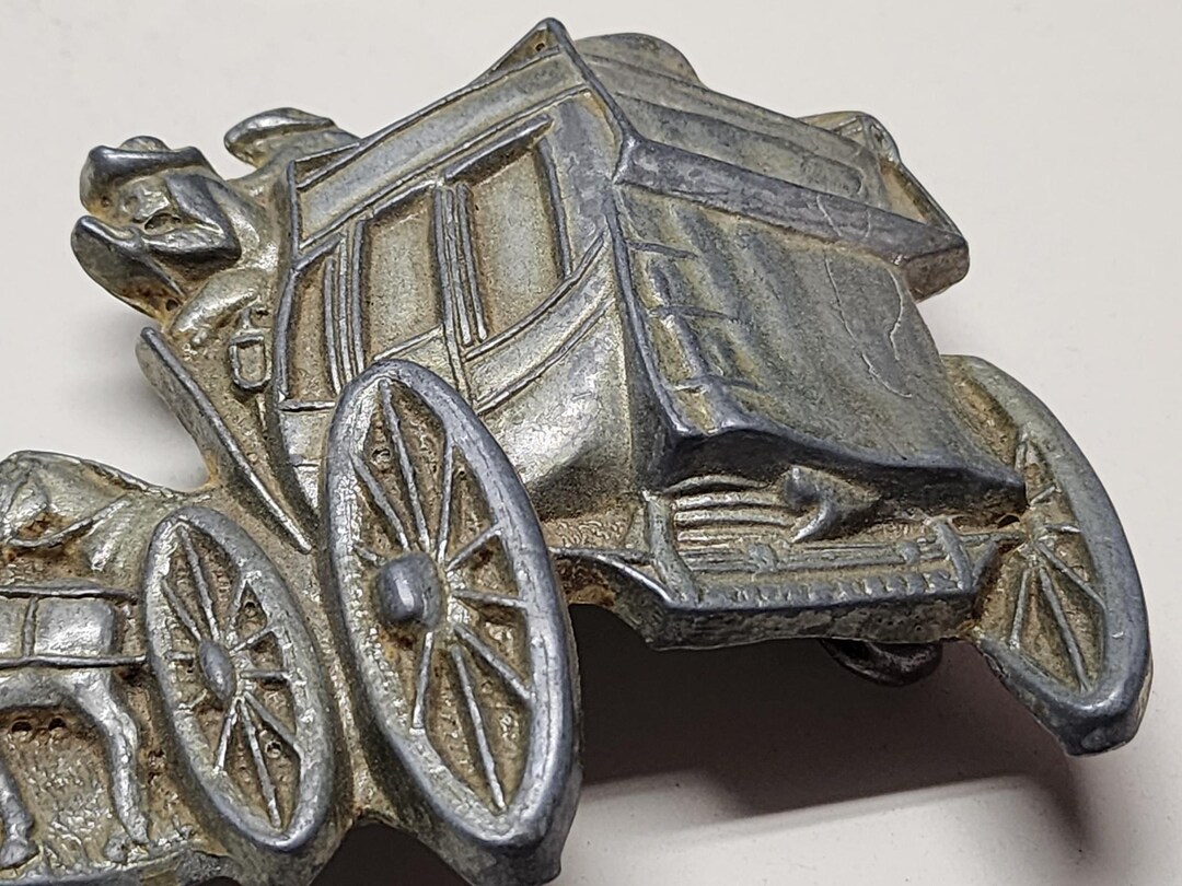 Wild West Stagecoach Bergamot Brass Belt Buckle Vintage Western Collectible, Bergamot Brass ...