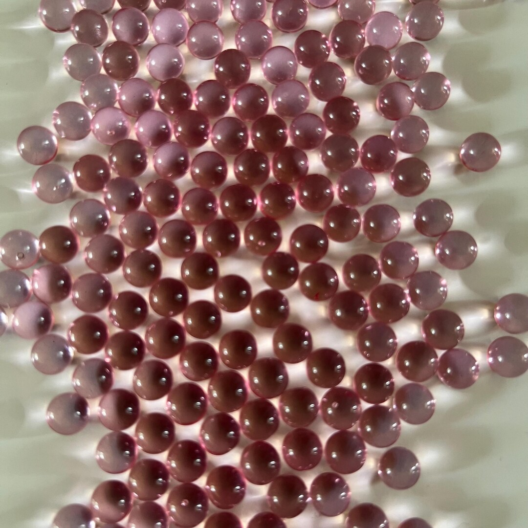 100 Grams Faux Fake Boba Beads 8 - 9.5mm Pink Caviar Slime Topping Fake ...