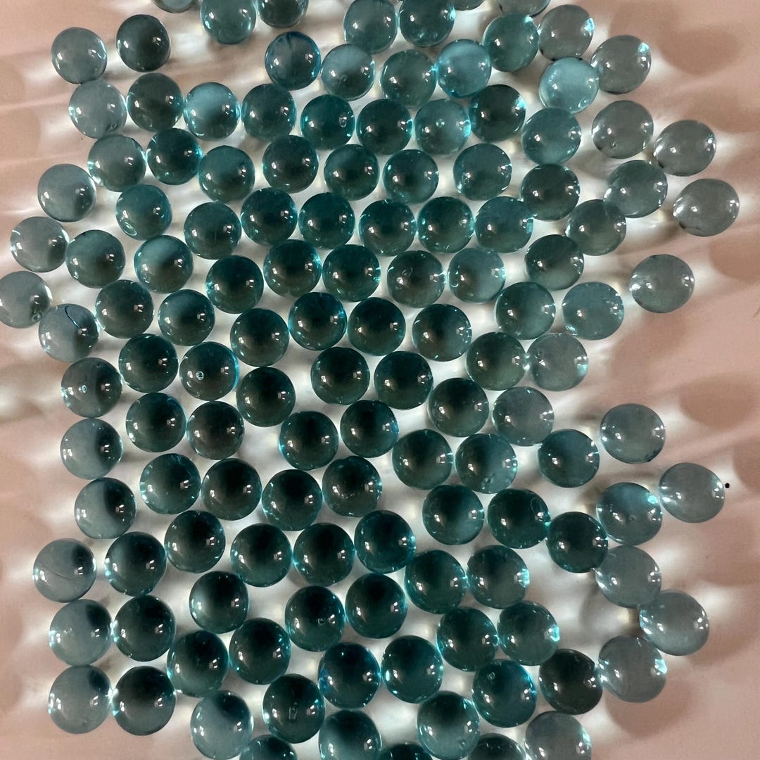 75 Grams Faux Fake Boba Beads 8 - 9.5mm Blue Caviar Slime Topping Fake ...
