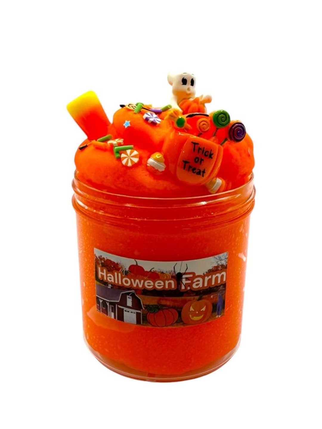 Halloween Farm Icee Slime Orange Candy Corn Ghost Trick or Treat - Etsy