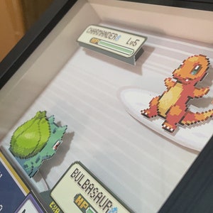 Pokemon Shadowbox Framed Diorama Framed Red Blue Firered - Etsy