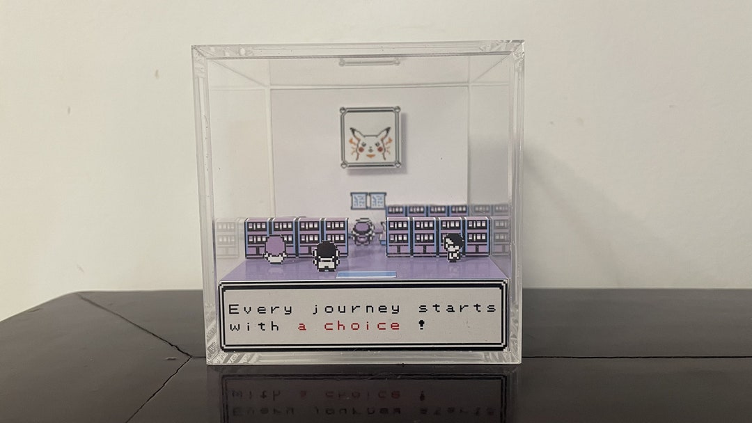Completed Pokemon Oak Lab V1 Yellow 3D Diorama Cube fully Completed ...