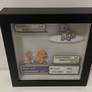 Pokemon Shadowbox Framed Diorama Framed Red Blue Firered - Etsy