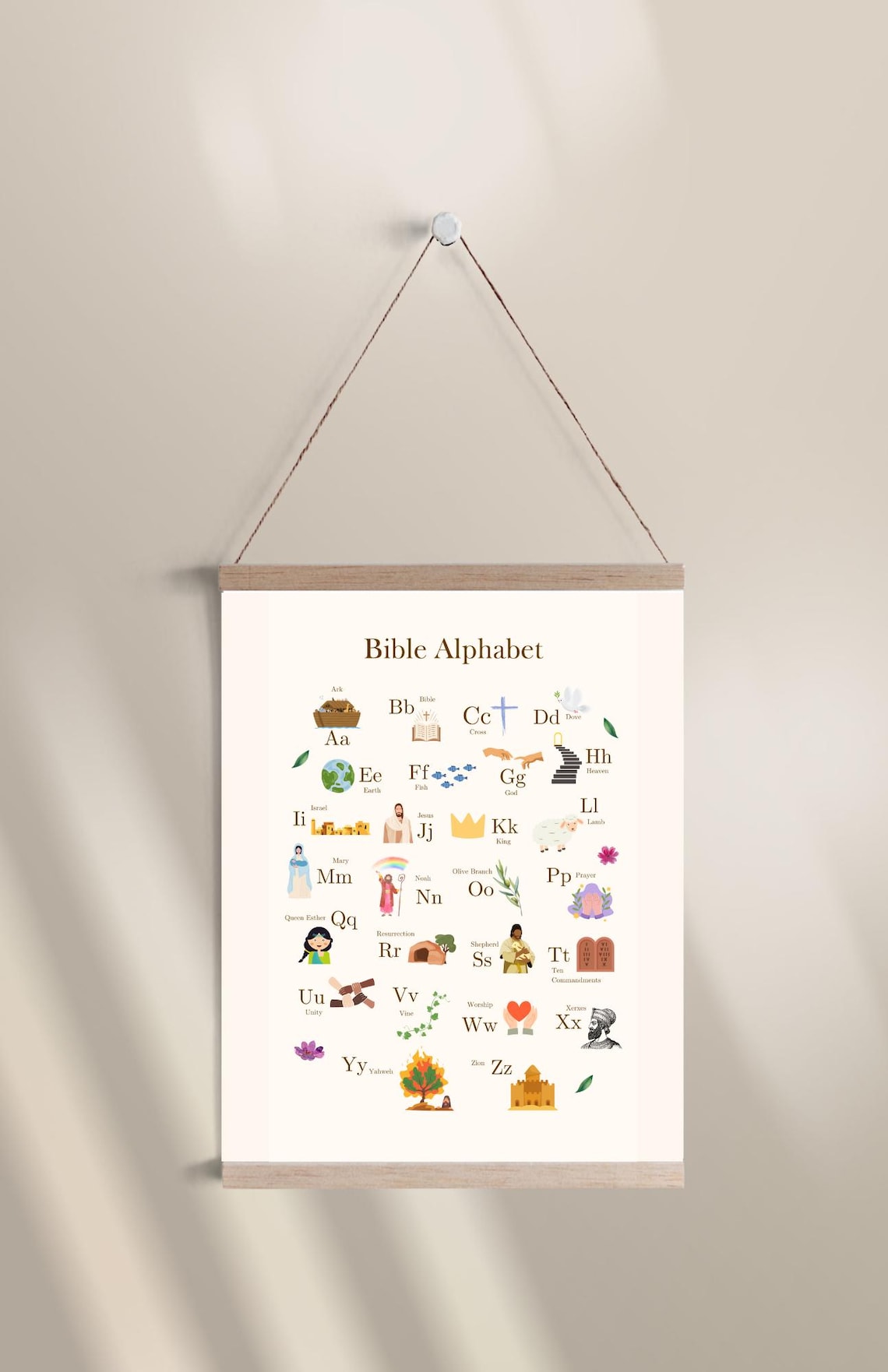 Bible Alphabet Poster | Homeschool | Christian | Preschool | Digital ...