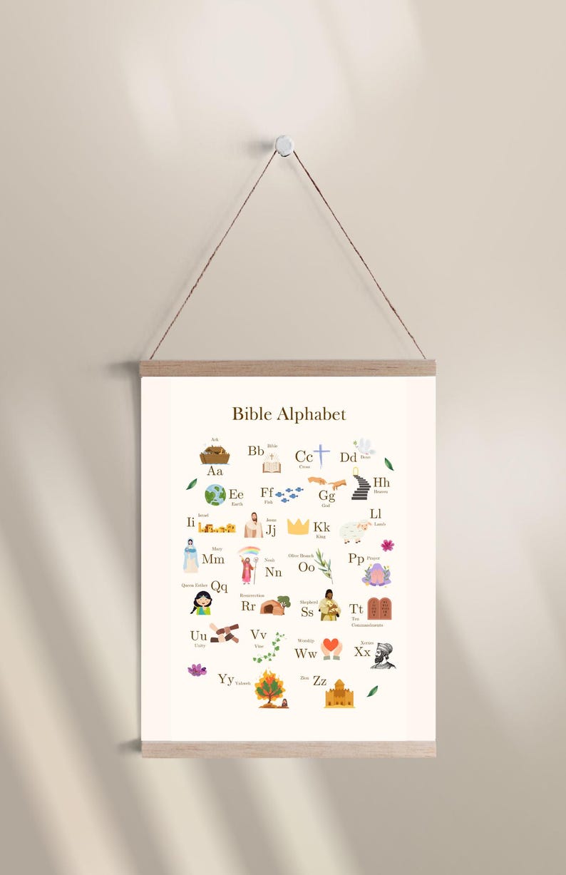 Bible Alphabet Poster | Homeschool | Christian | Preschool | Digital ...