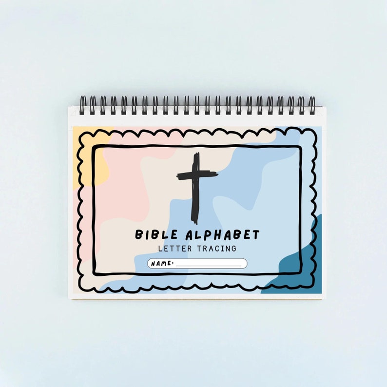 Bible Alphabet Letter Tracing Workbook | Christian ABC Worksheets for ...
