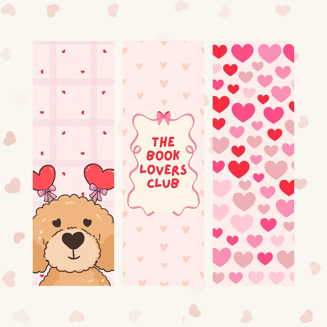 Printable Valentine Bookmarks for Kids | Book Lovers Valentine Bookmark ...