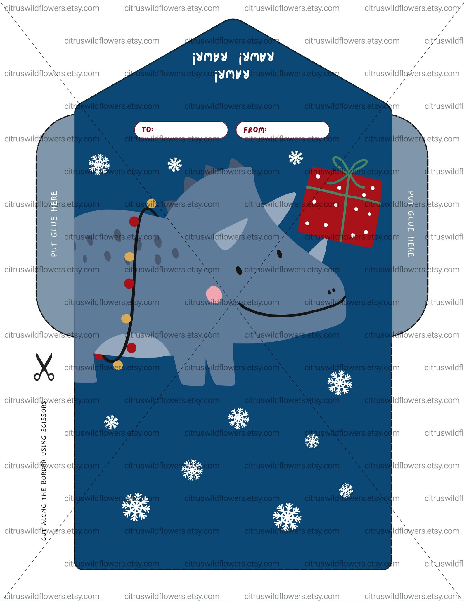 Dinosaur Dear Santa Letter Set – Printable PDF (8.5x11) - Etsy