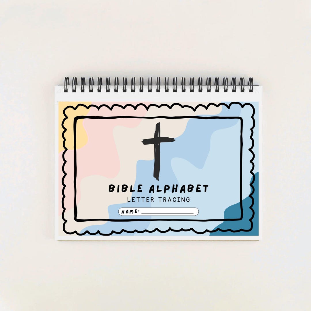 Bible Alphabet Letter Tracing Workbook | Christian ABC Worksheets for ...