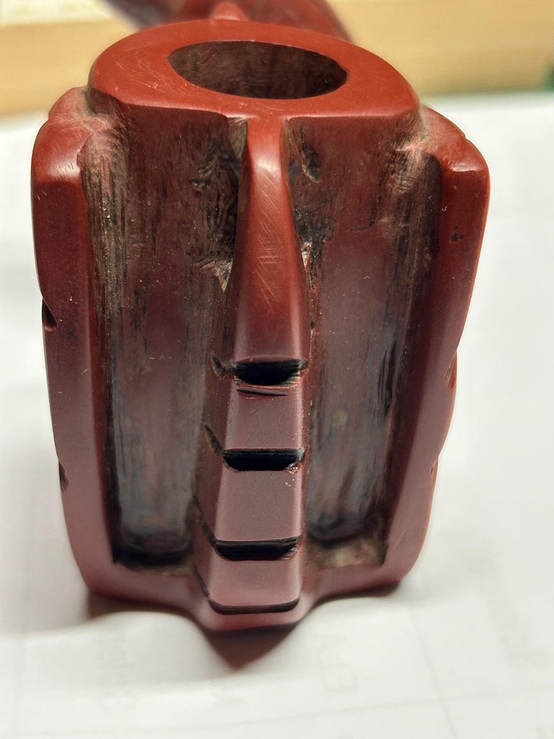 Catlinite Eagle Claw Native American Peace Pipe: Masterpiece Carving ...