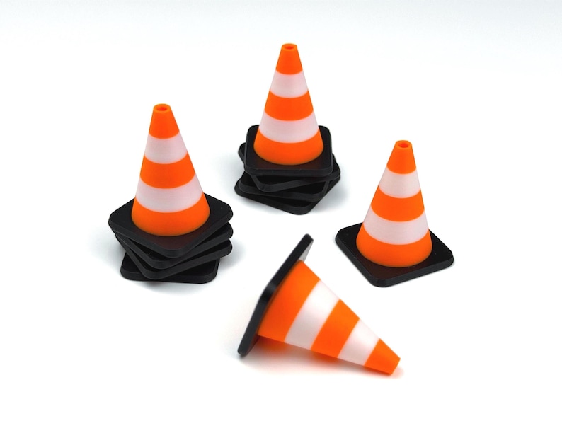 Mini Traffic Cones | 1.25in Tall Stackable Desk Decoration [5 to 50 ...