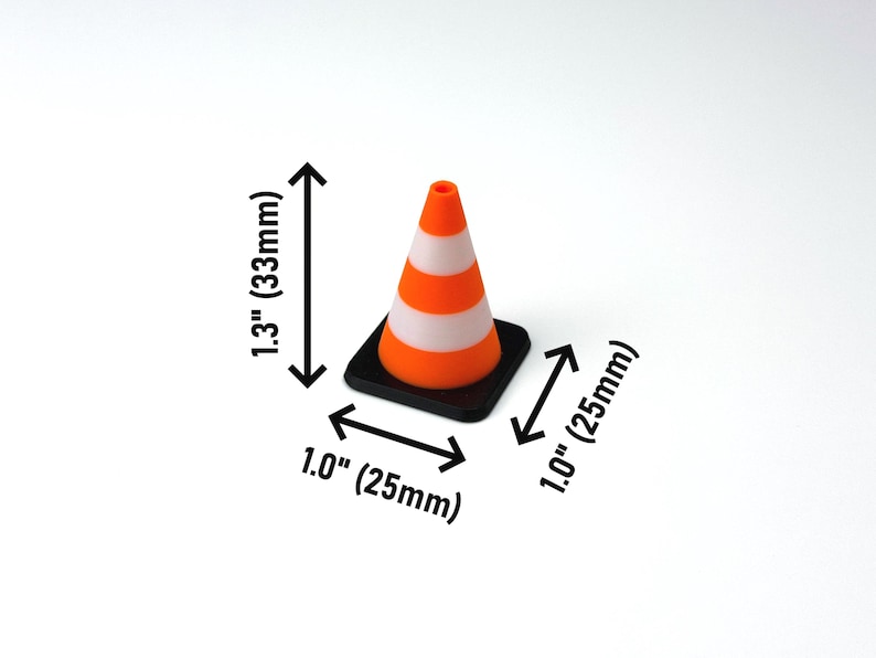 Mini Traffic Cones | 1.25in Tall Stackable Desk Decoration [5 to 50 ...