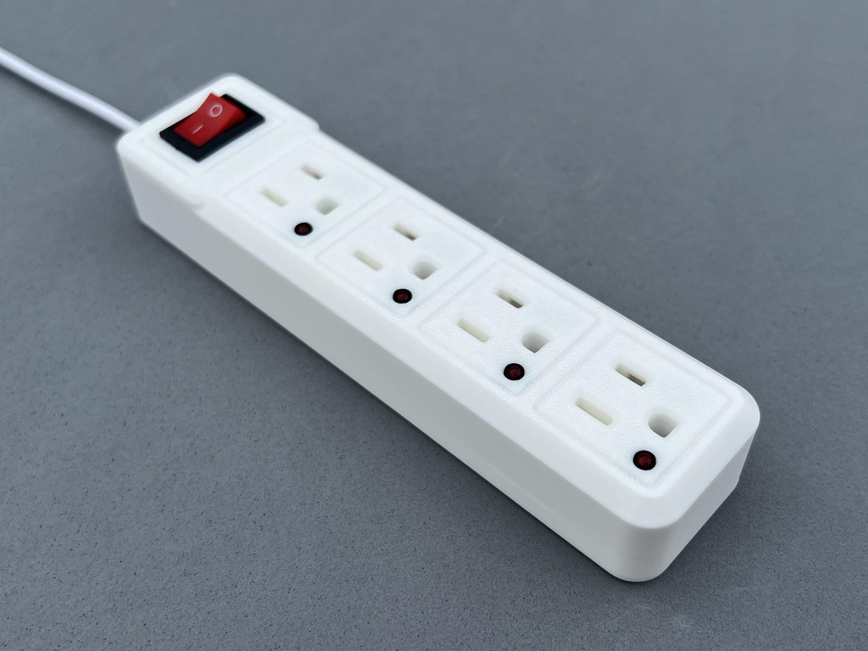 Power Strip Key Holder With 4 Plug Keychains - Etsy