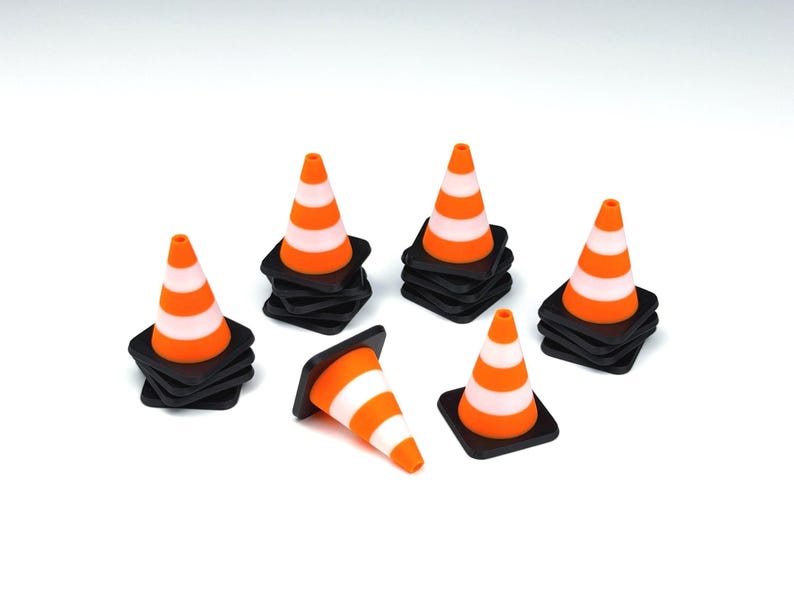 Mini Traffic Cones | 1.25in Tall Stackable Desk Decoration [5 to 50 ...