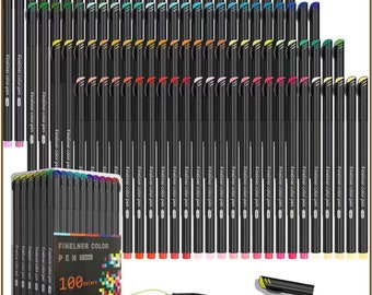 Fineliner Color Pen Set - Etsy