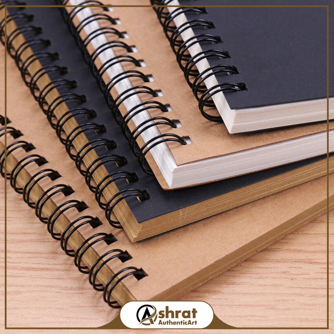 Retro Spiral Coil Sketchbook Kraft Paper Notebook for Sketching ...
